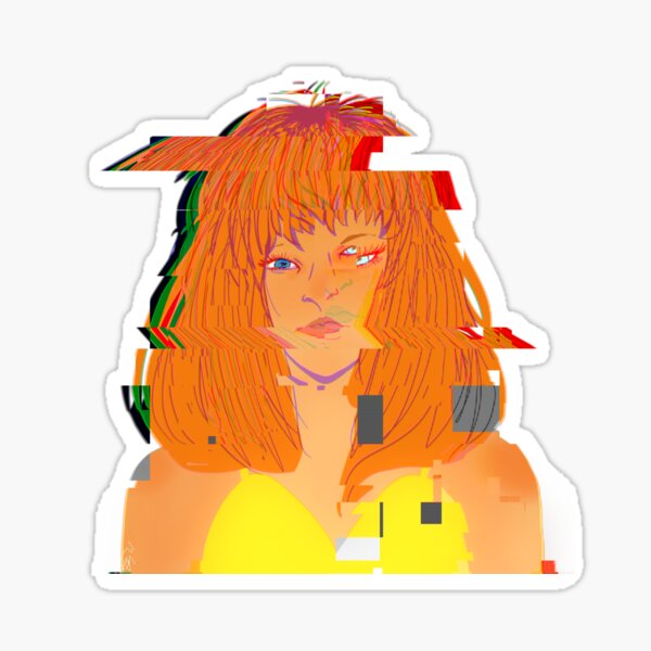 "Asuka Langley Shikinami Glitch Art" Sticker for Sale by aireeyon ...