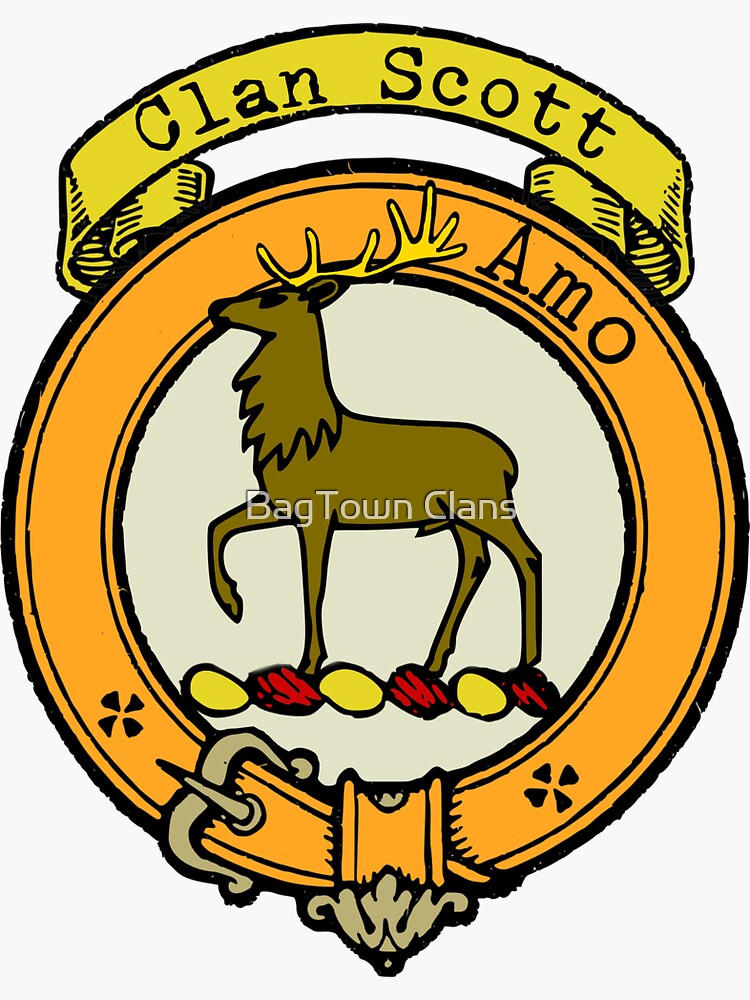 "Scott Clan Surname crest" Sticker for Sale by ljrigby | Redbubble