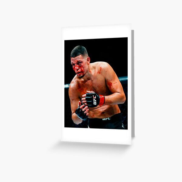 "Nate Diaz Fighting Nate Diaz Bloody Nate Diaz" Greeting Card for Sale ...