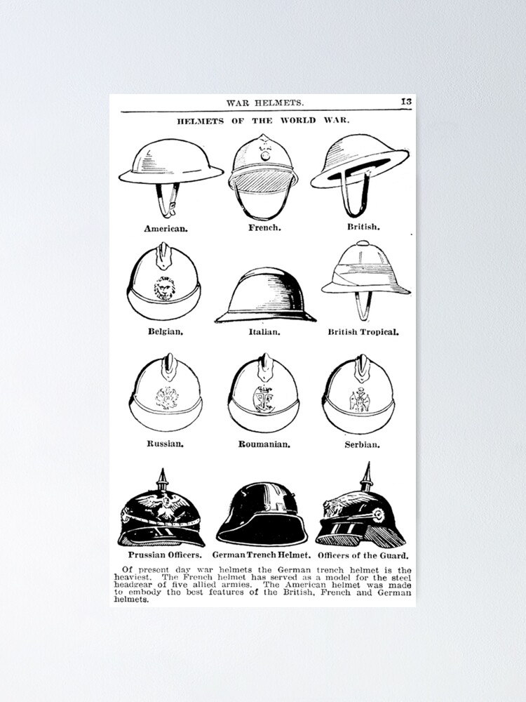 "WWI Helmet Collage" Poster by seentheglory | Redbubble