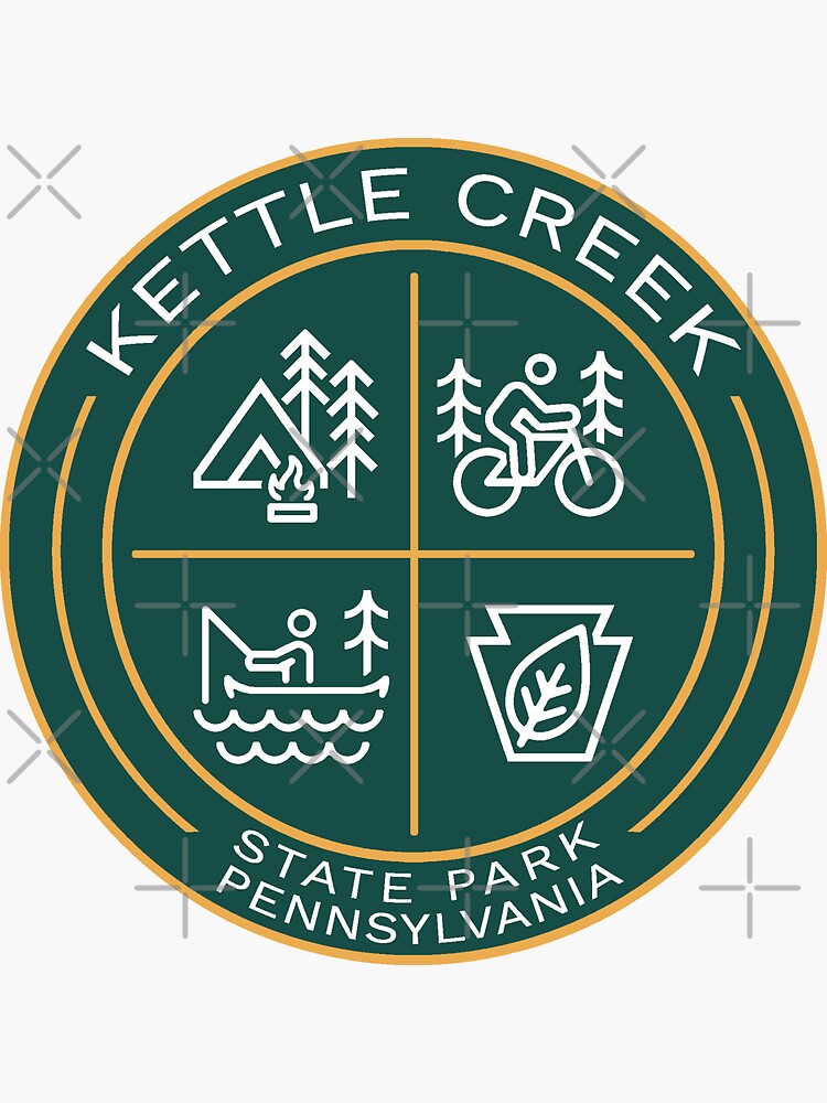 "Kettle Creek State Park Heraldic Logo" Sticker for Sale by VanyaKar ...