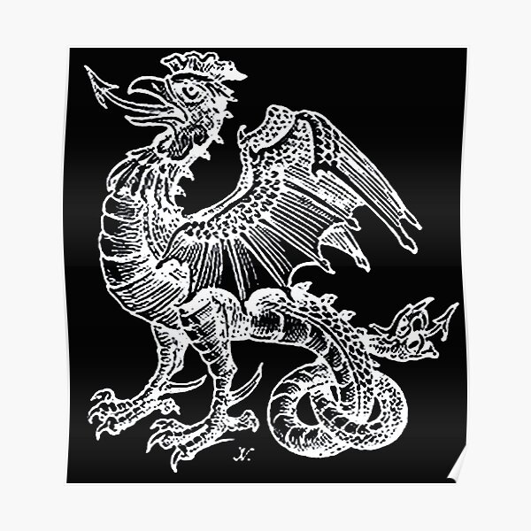 "Cockatrice - Chicken Dragon" Poster by 8R41N-M4CH1N3 | Redbubble