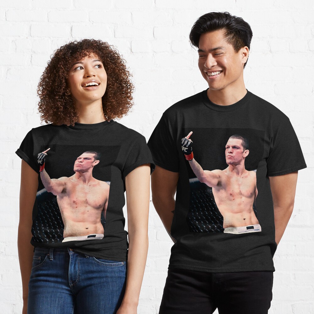 "Nate Diaz Flip Off Finger Nate Diaz Bloody Nate Diaz" Sticker for Sale ...