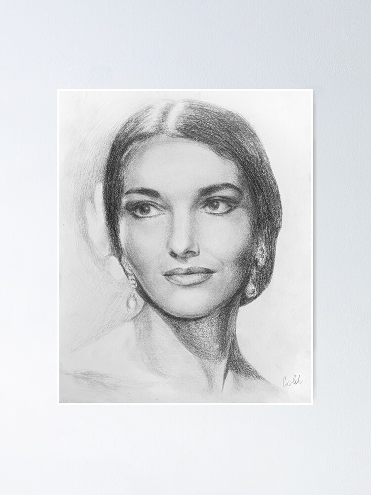 "Maria Callas" Poster for Sale by GoldsteinART | Redbubble