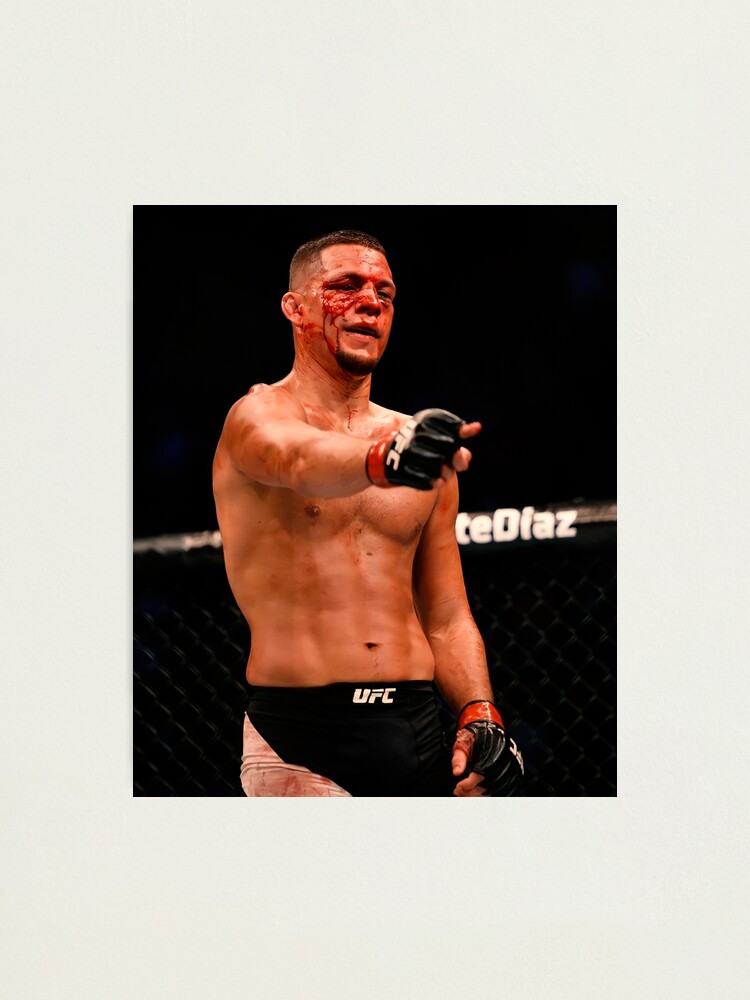 "Nate Diaz UFC pointing Nate Diaz Bloody Nate Diaz" Photographic Print ...