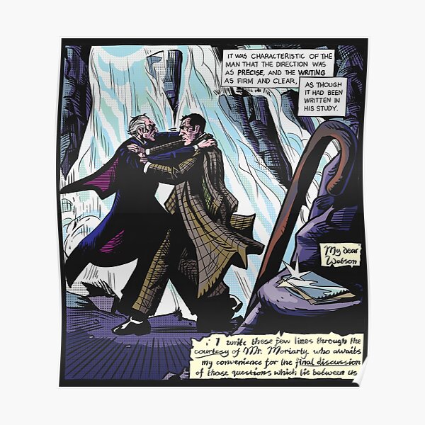 "Sherlock Holmes: The Final Problem Comic Panel" Poster for Sale by ...