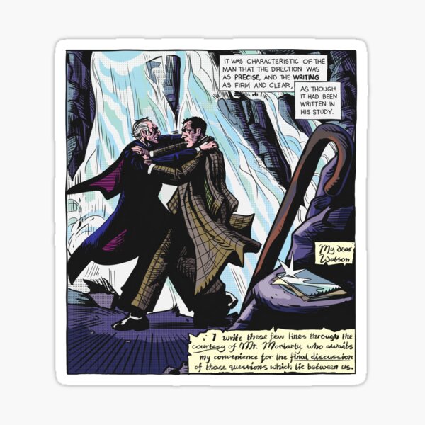 "Sherlock Holmes: The Final Problem Comic Panel" Sticker for Sale by ...