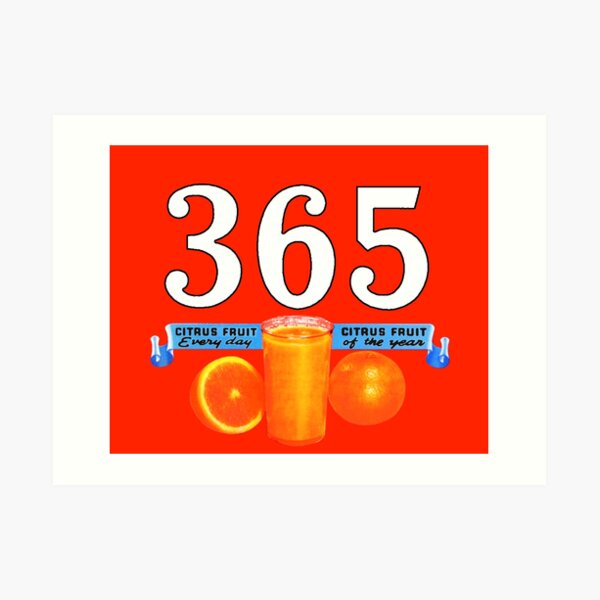 "365 Orange Juice " Art Print for Sale by lcvelife | Redbubble