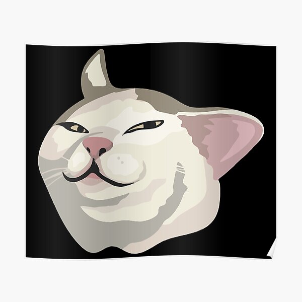 "Smug Cat Meme, Cursed Cat Images" Poster for Sale by printify | Redbubble
