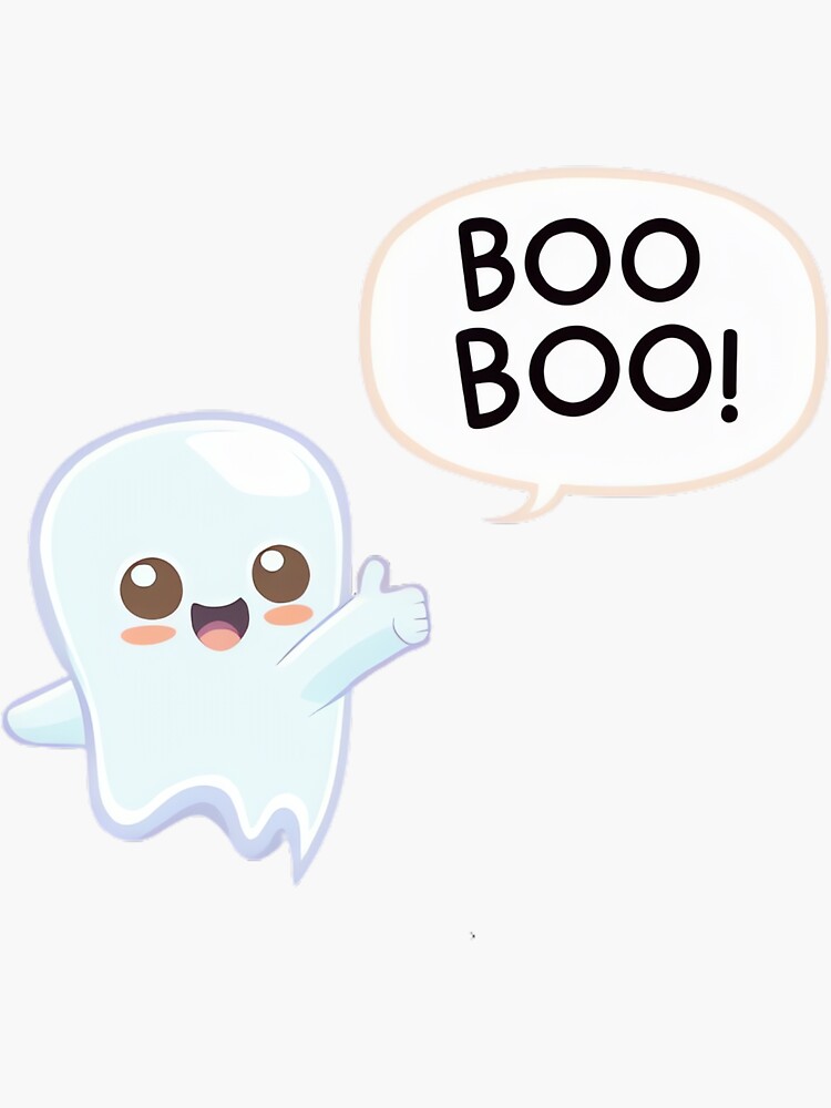 "boo boo Did I scared you?" Sticker for Sale by Sticker-Revolt | Redbubble
