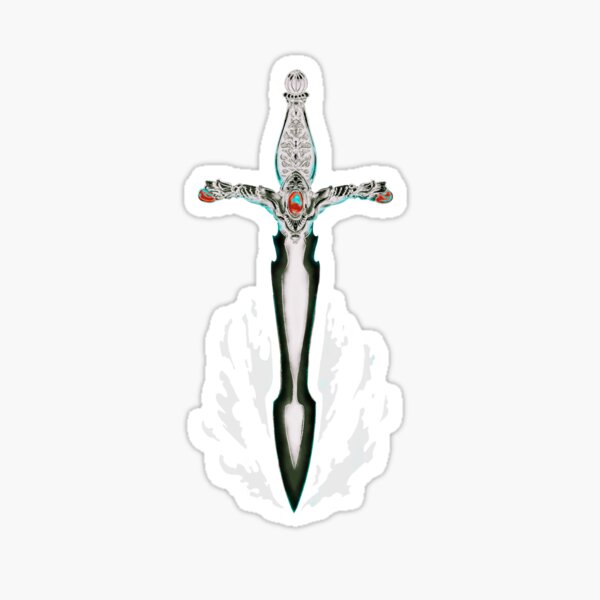 "black and white magical dagger" Sticker for Sale by birdsongisland ...
