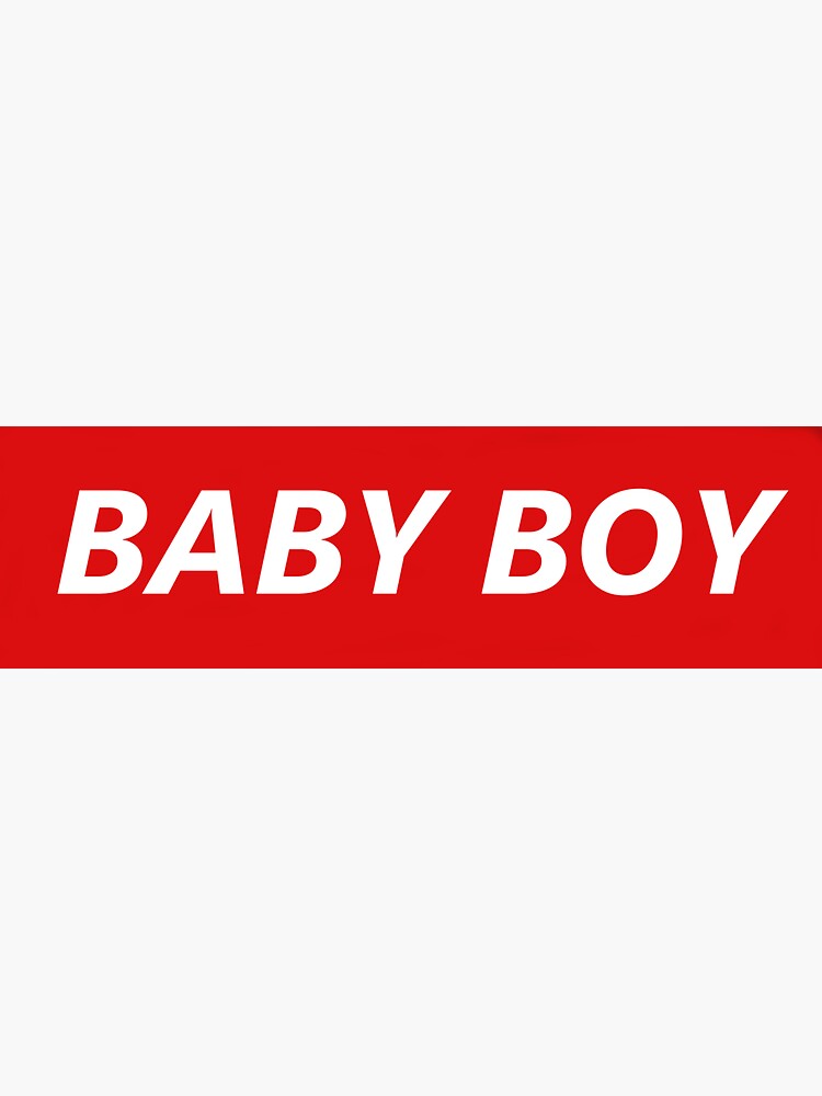 "BABY BOY // SUPREME FORMAT" Sticker for Sale by Chaeist | Redbubble