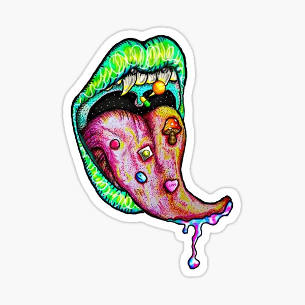 "Alien Mouth" Sticker for Sale by iamspooqui | Redbubble