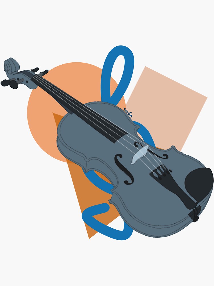 "Cute Cartoon Violin" Sticker for Sale by epi-the-star | Redbubble
