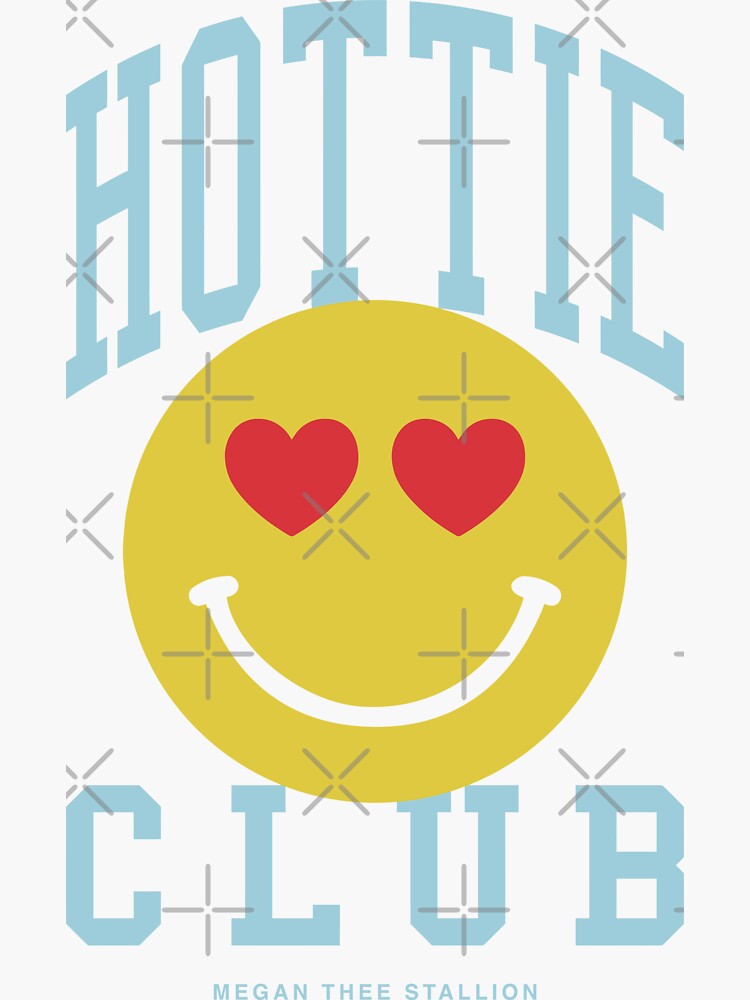 "Megan Thee Stallion Merch Hottie Club" Sticker for Sale by BenRyme ...
