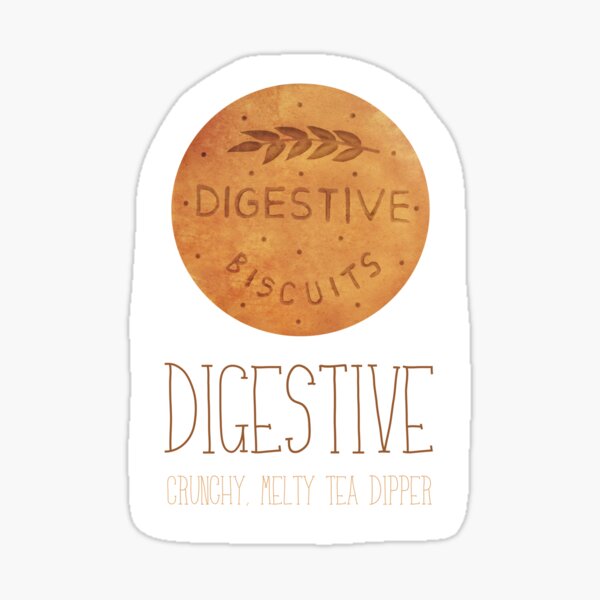 "Digestive biscuit, British Biscuit, Tea time" Sticker for Sale by ...