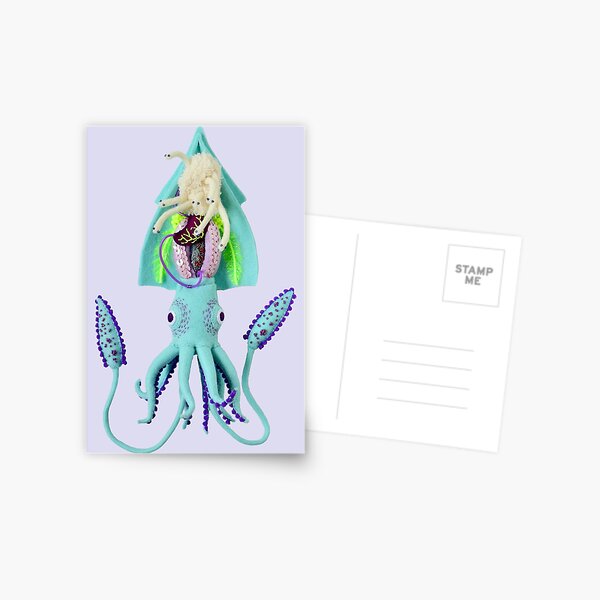 "Anatomy of Blue Squid" Postcard for Sale by Hiné Mizushima | Redbubble