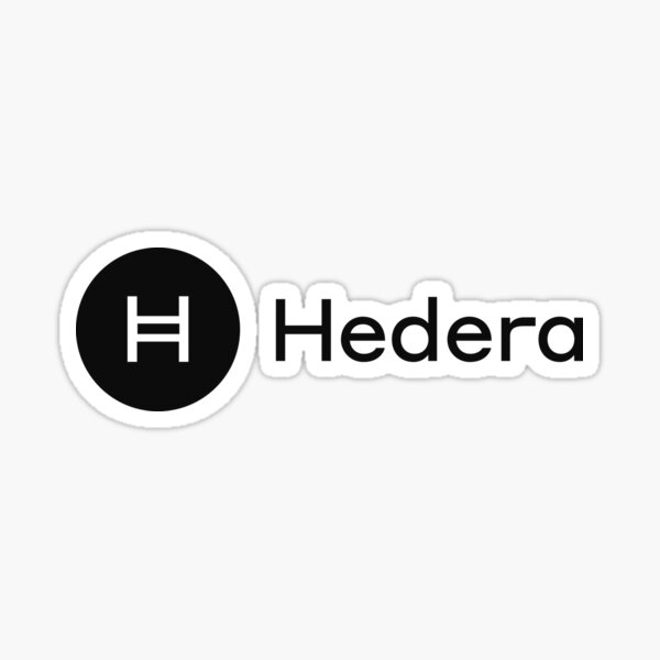 "Hedera HBAR Crypto Altcoin - Clean Horizontal Black Logo with Text ...