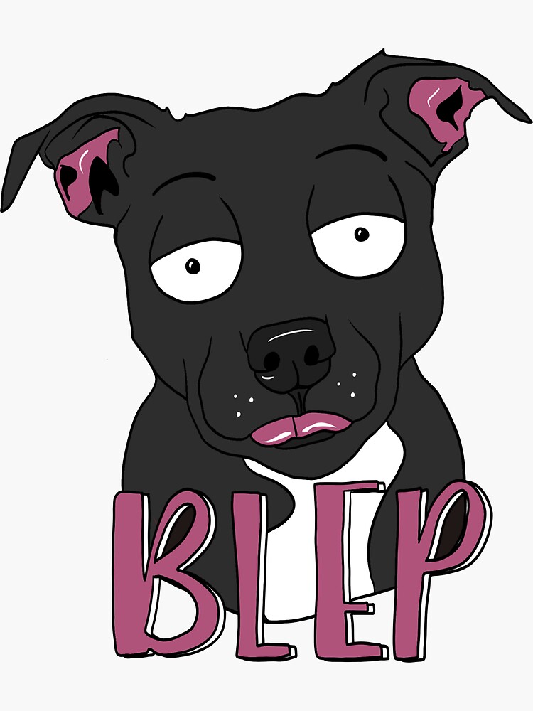 "Staffie Blep" Sticker for Sale by Deathriidge | Redbubble