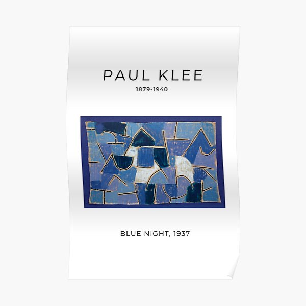 "Klee - Colorful Modern Abstract Art by Paul Klee "Blue Night"" Poster ...