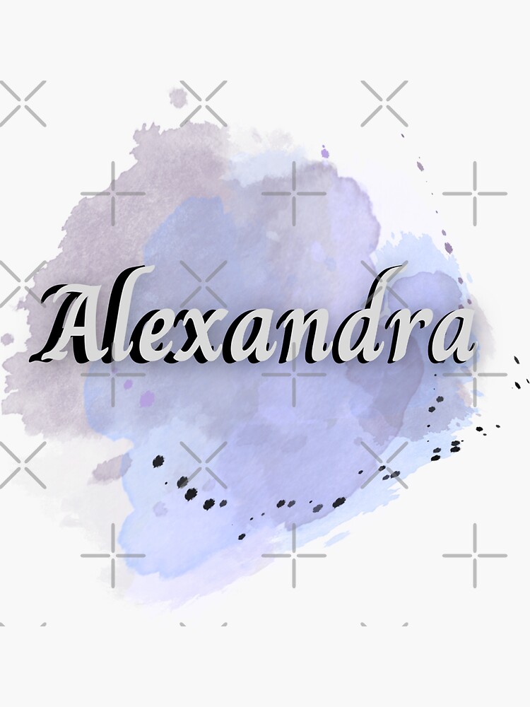 "Names of Women - Alexandra - Blue - Lila - nice gift for a female ...