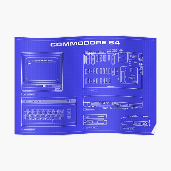 "Commodore 64 (Light Blue Version)" Poster for Sale by BGALAXY | Redbubble