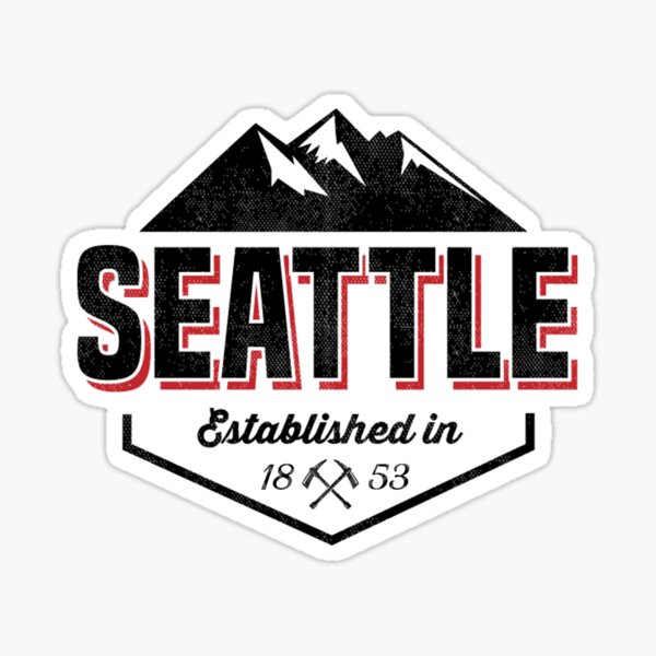 "Seattle vintage logo" Sticker for Sale by Conink | Redbubble