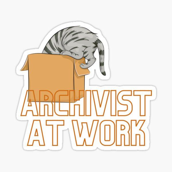 "Archivist at work!" Sticker by Irrstern | Redbubble