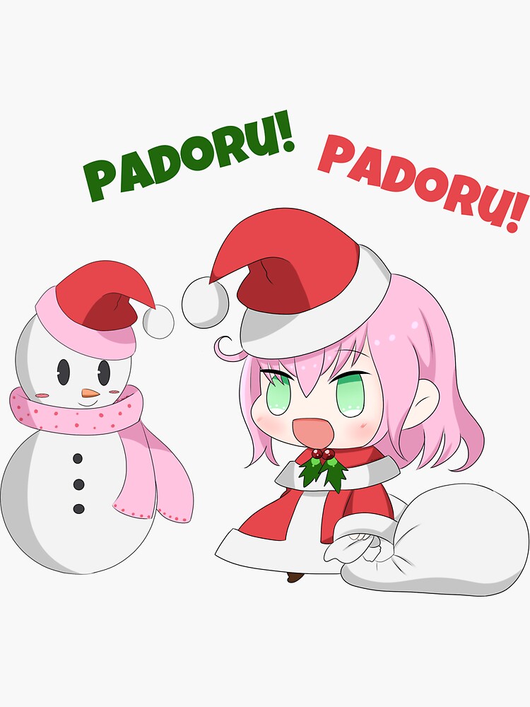 "Padoru Padoru Christmas Chibi Snowman" Sticker for Sale by ...