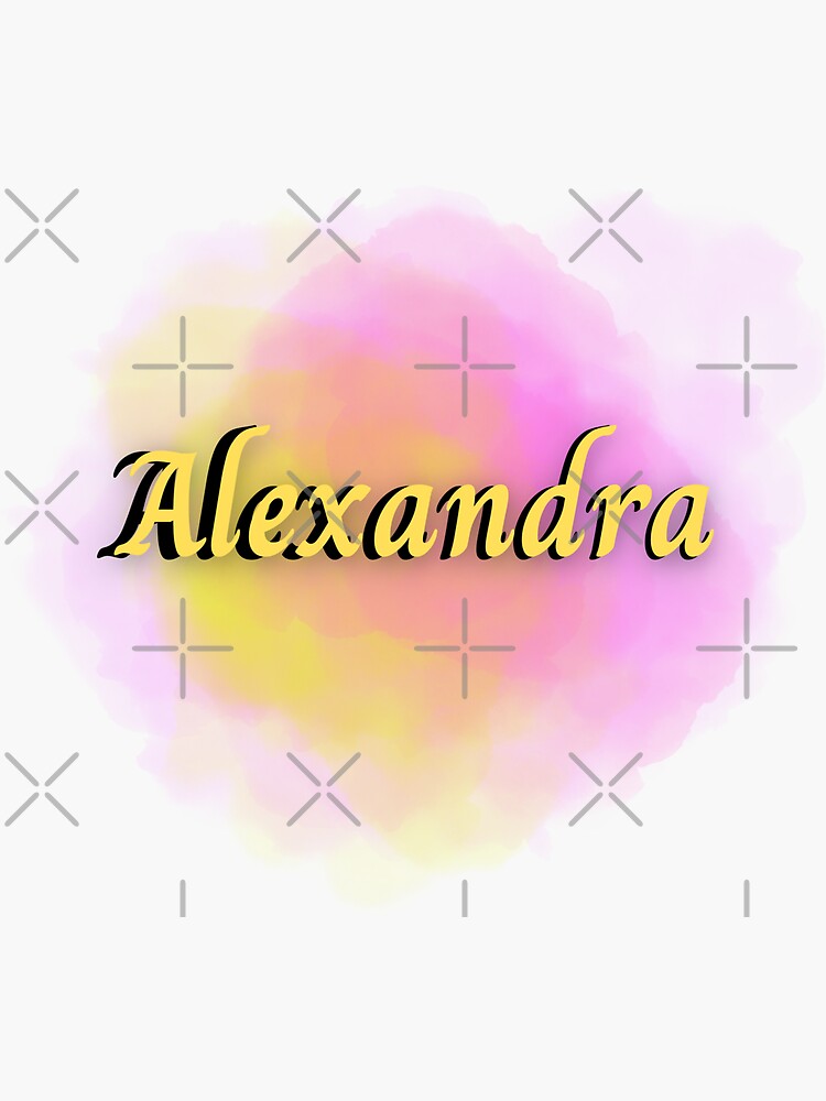 "Names of Women - Alexandra - Yelow - Lila -Nice Gift For A Female ...