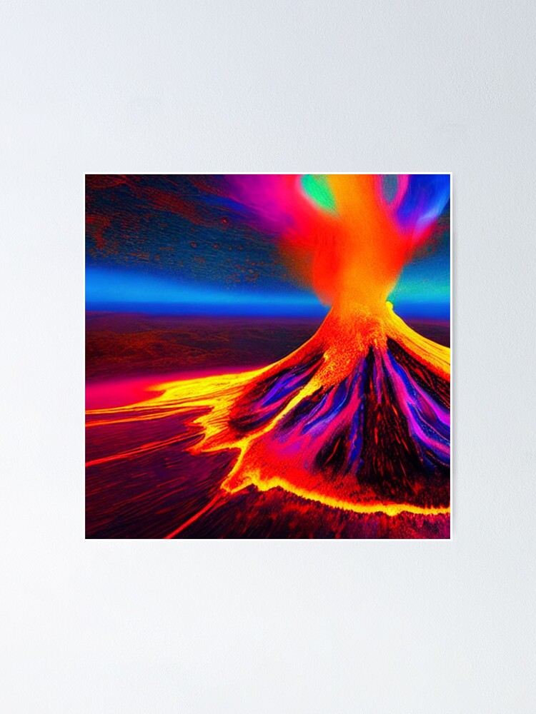 "Psychedelic volcano 2" Poster for Sale by dwhowe | Redbubble