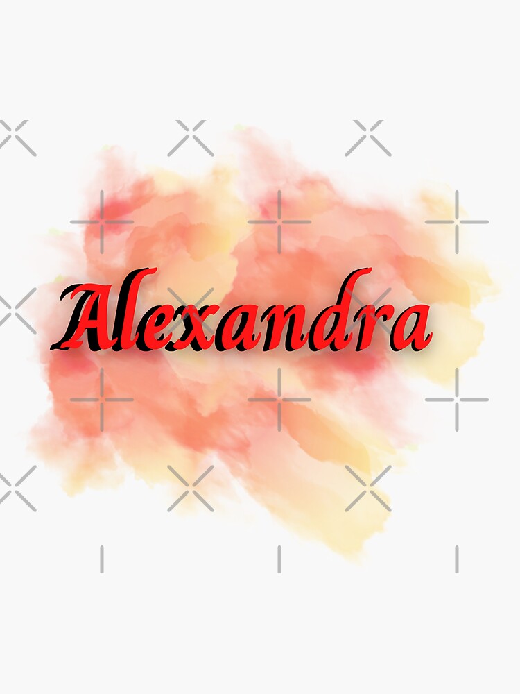 "Names of Women - Alexandra - Red -Nice Gift For A Female Friend ...