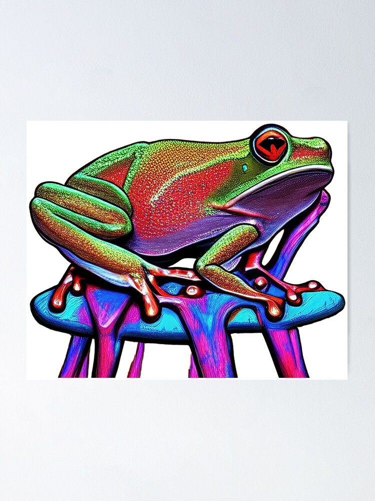 "Colorful Frog - Rainforest Jungle Frog" Poster for Sale by artayki ...