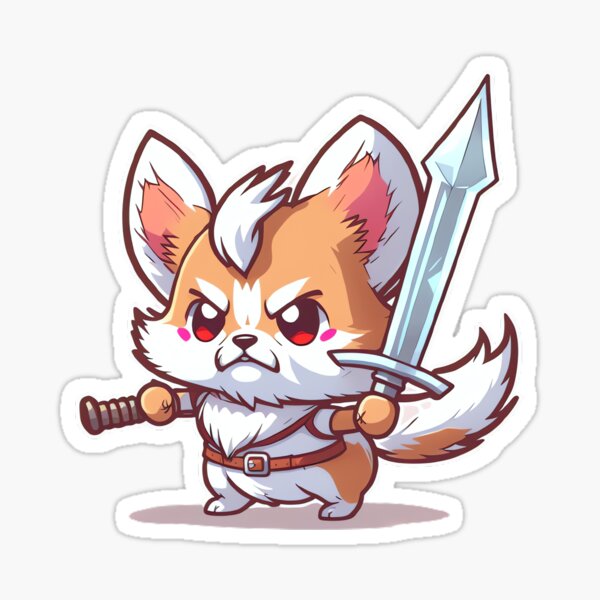 "Corgi Fight Dog" Sticker for Sale by Sticker-Revolt | Redbubble