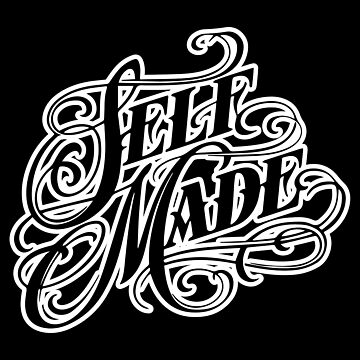 "Self Made Script Logo" Sticker for Sale by dariusone | Redbubble