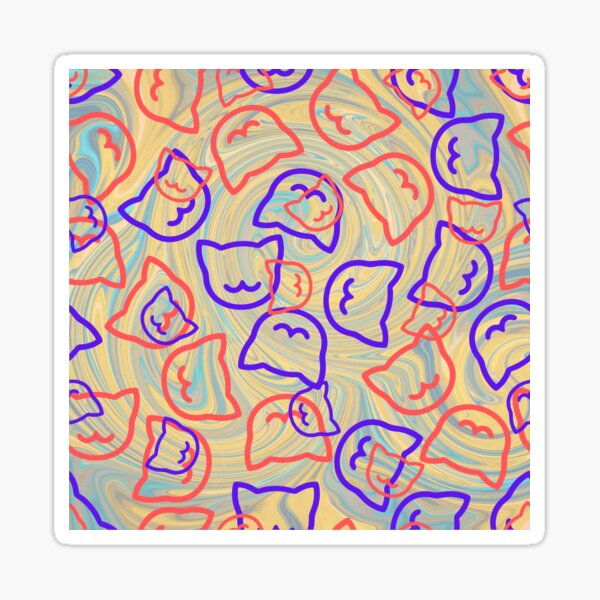 "dope outlines A cat and an owl " Sticker for Sale by IDHouse | Redbubble