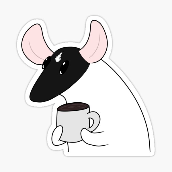 "Coffee Rat" Sticker for Sale by PurgatoryHoundz | Redbubble