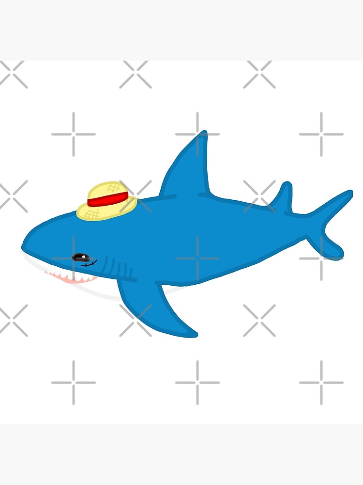 IKEA Shark (blåhaj) as Luffy One Piece Premium Matte Vertical Poster ...