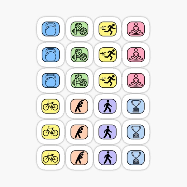 "Planner Calendar Everyday Workout Wellness Reward Images Pastel ...