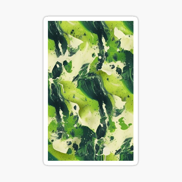 "Abstract Green Spill " Sticker for Sale by abidance | Redbubble