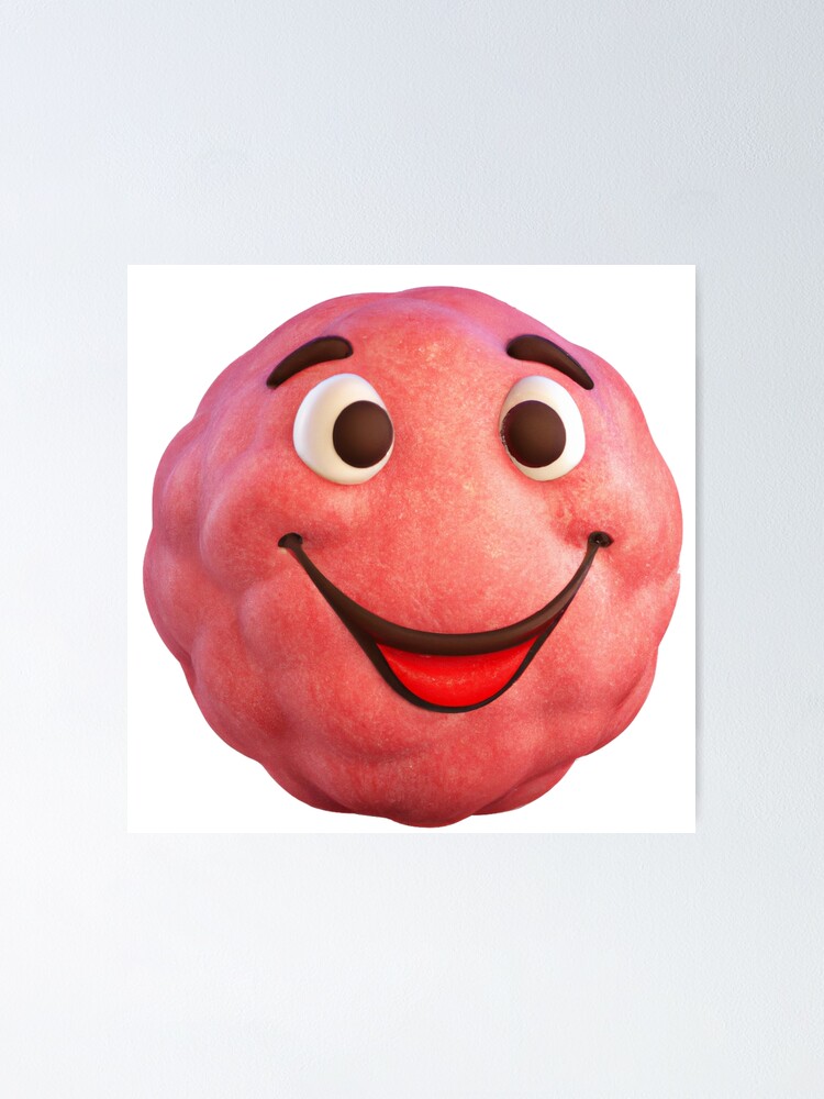 "Weird Smiling Meatball " Poster for Sale by winterswinner | Redbubble