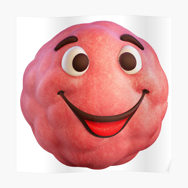 "Weird Smiling Meatball " Poster for Sale by winterswinner | Redbubble