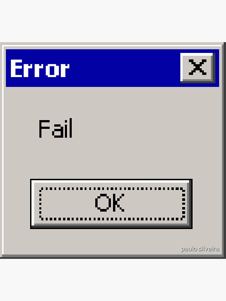 "80s computers message of fatal error." Sticker for Sale by paulo ...
