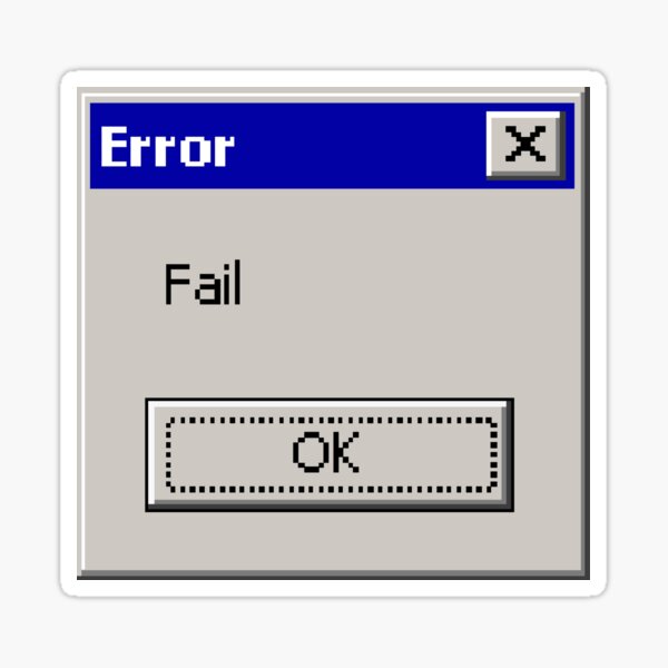 "80s computers message of fatal error." Sticker for Sale by paulo ...