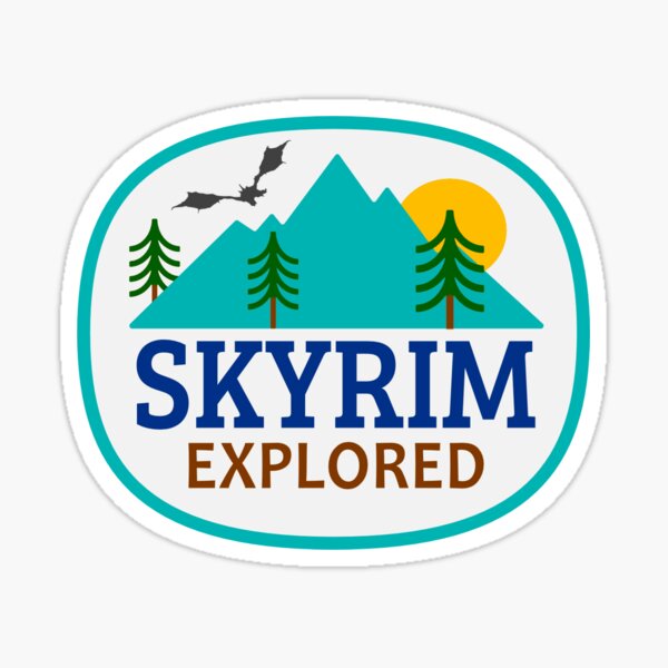 "Skyrim Explored" Sticker for Sale by LAWDmerch | Redbubble
