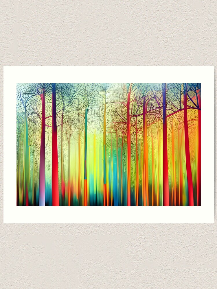 "Colourful forrest" Art Print for Sale by Linda-in-NZ | Redbubble