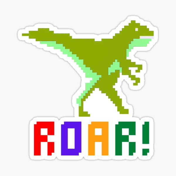 "Dinosaur roar" Sticker for Sale by YASSINKE | Redbubble