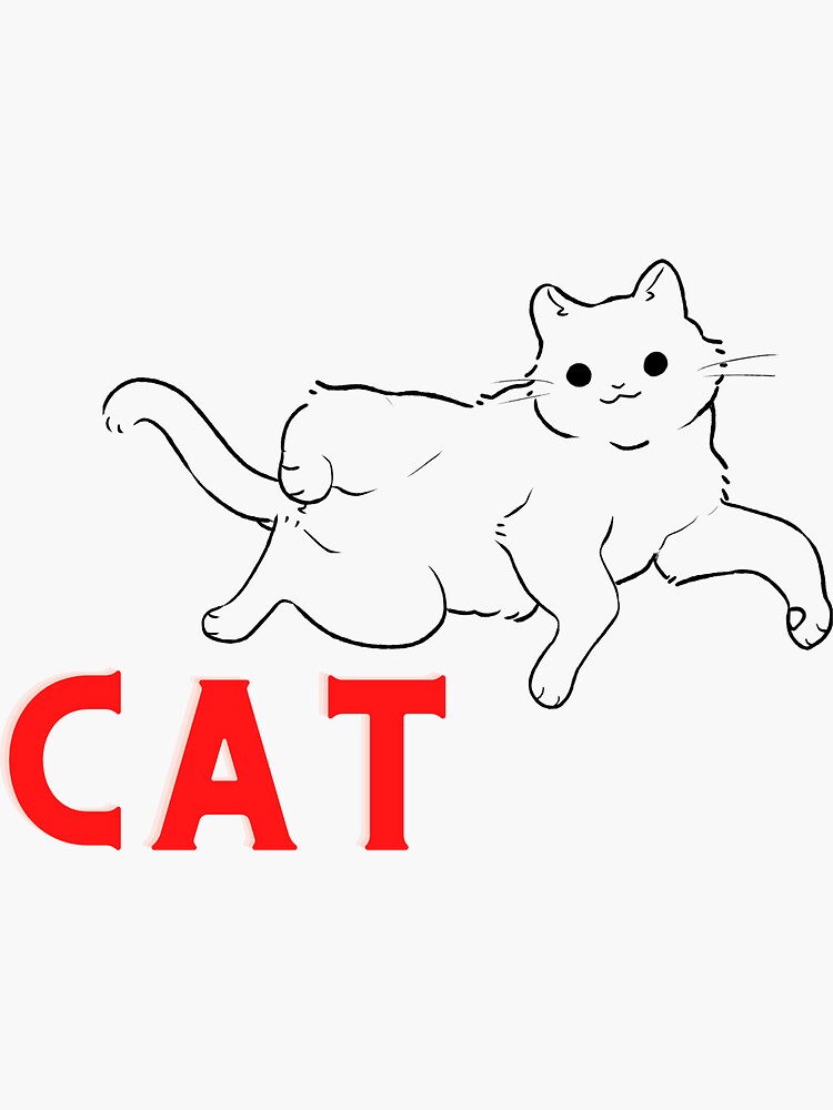 "cat,international cat day" Sticker for Sale by anooddakhil | Redbubble