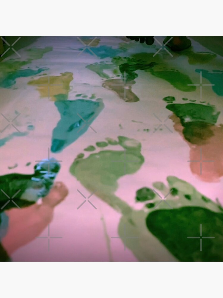 "Kids Steps, Colorful Foot Print" Sticker for Sale by XenZoe | Redbubble