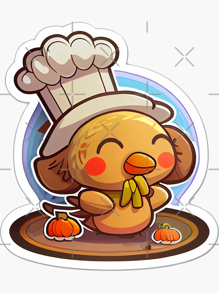 "Thanksgiving Turkey Sticker" Sticker for Sale by ABArtByAlexST | Redbubble